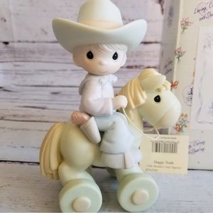 Other | Precious Moments Happy Trails Cowboy Horse Pm981 1997 Members ...